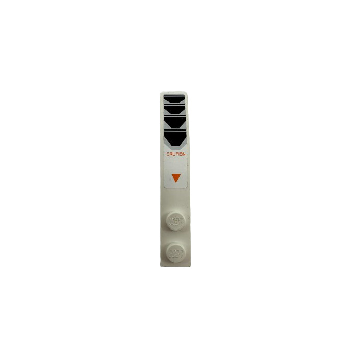 LEGO Slope 1 x 6 Curved with Studs with Orange Triangle and Air Inlets ...