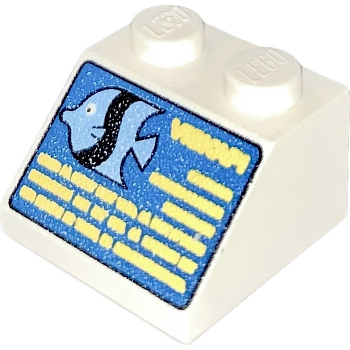 LEGO White Slope 2 x 2 (45°) with Divers Computer (3039 / 82712 ...