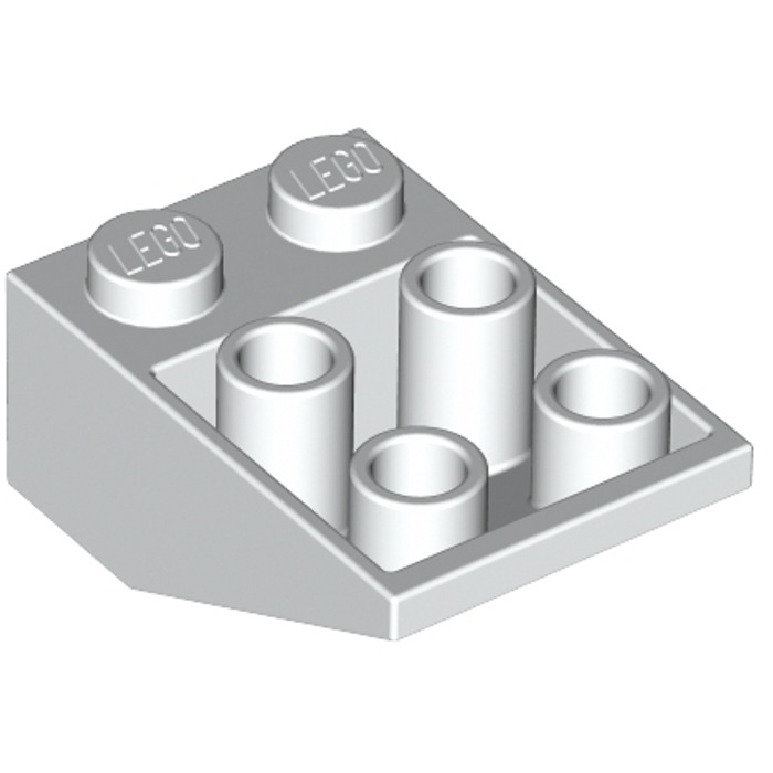 LEGO White Slope 2 x 3 (25°) Inverted with Connections between Studs ...