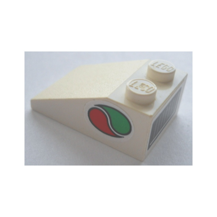 LEGO White Slope 2 x 3 (25°) with Air Intake and Octan Logo on Both ...