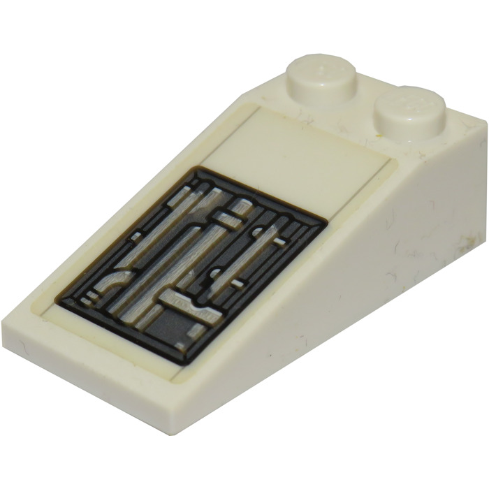 LEGO Slope 2 x 4 (18°) with Pipework Sticker (30363) | Brick Owl - LEGO ...