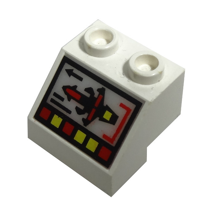 LEGO White Slope 45 2 x 2 with Computer Console Light | Brick Owl ...