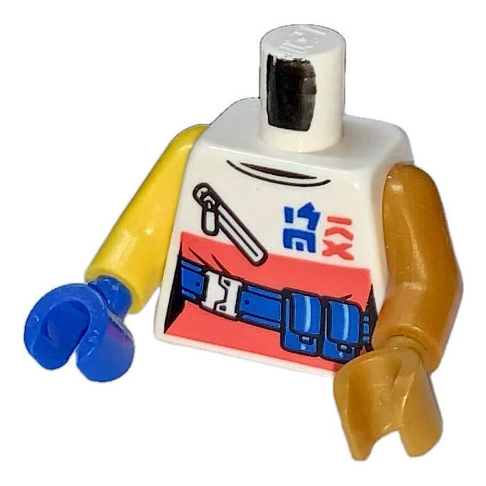 LEGO Sora Torso with Coral Cat Face on Back (973) | Brick Owl - LEGO ...