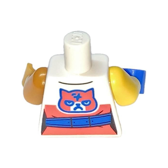 LEGO White Sora Torso with Coral Cat Face on Back (973) | Brick Owl ...