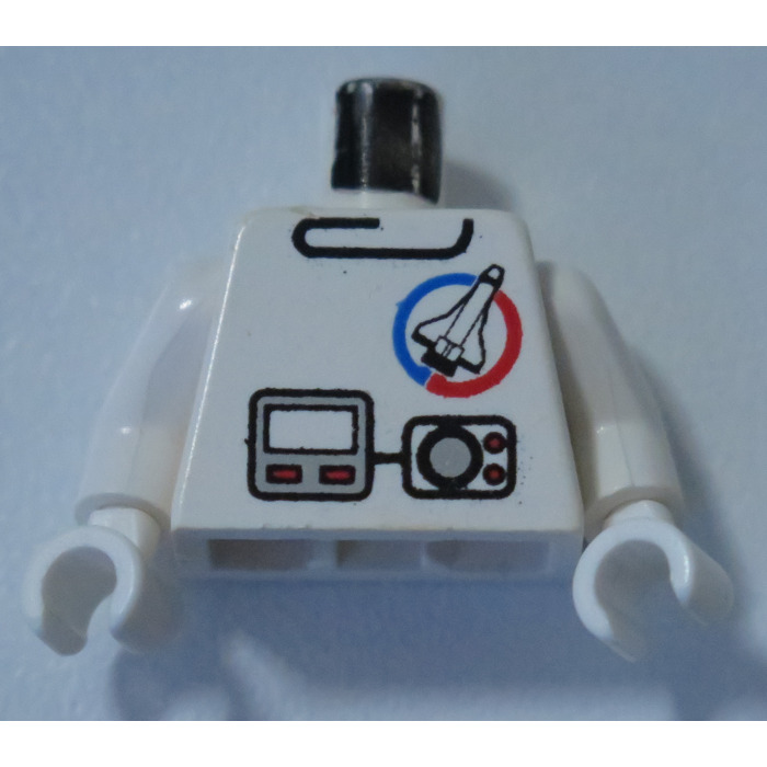 LEGO White Space Torso with Shuttle And Red Buttons (973) | Brick Owl ...