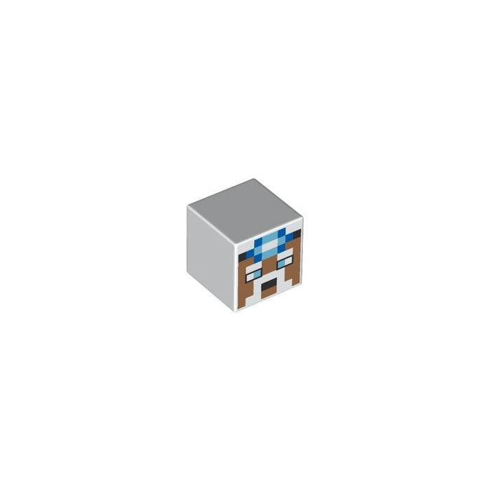 LEGO White Square Minifigure Head with Miner Face with Beard (19729 ...