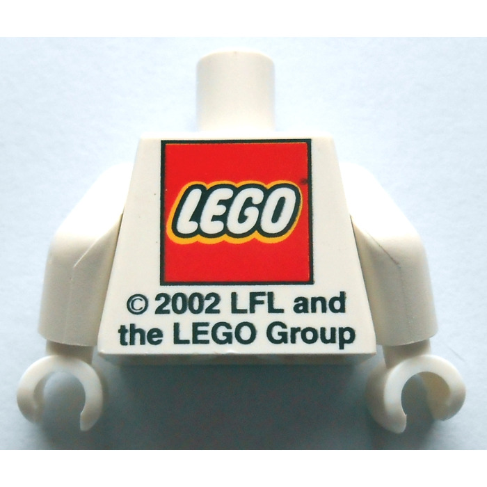 LEGO White Star Wars Stormtrooper Torso with LEGO Logo on Back, White ...