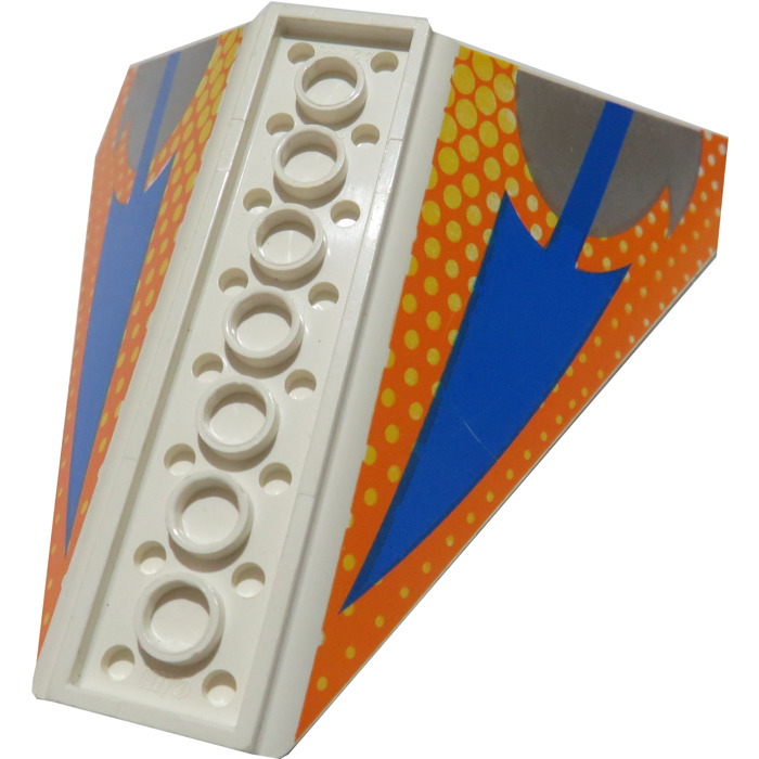 LEGO White Tail 10 X 10 X 4 Dual With Blue And Orange Lines Brick Owl LEGO White Tail 10 X 10 X 4 Dual With Blue And Orange Lines Brick Owl