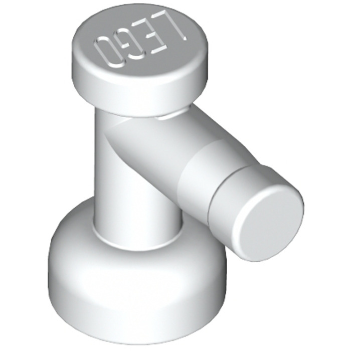 LEGO White Tap 1 x 1 with Hole in End (4599) | Brick Owl - LEGO Marketplace