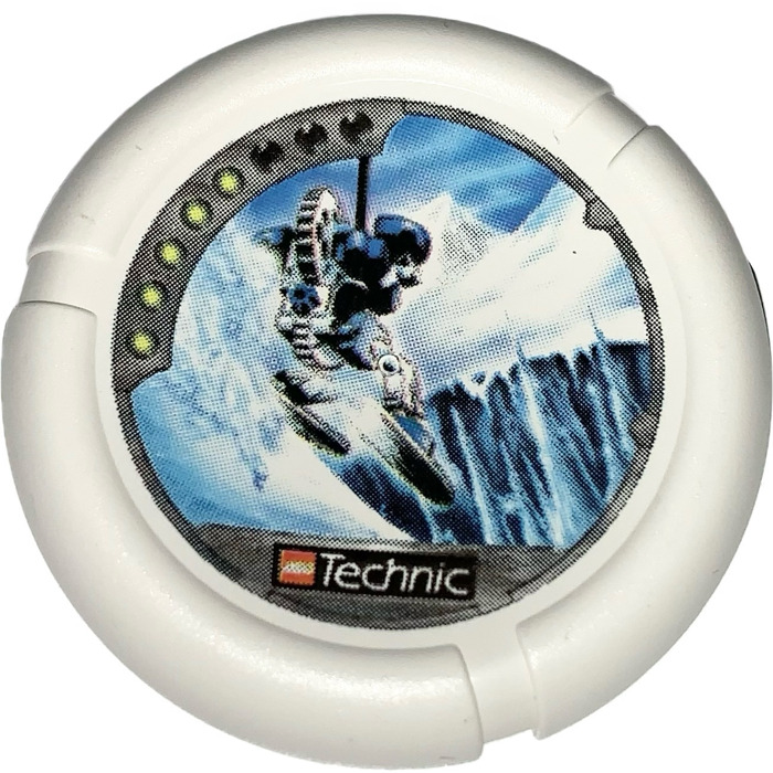 LEGO Technic Bionicle Weapon Throwing Disc with Ski / Ice, 5 pips ...