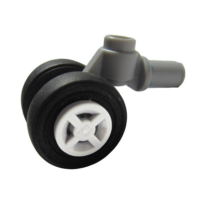 LEGO Technic Pin with Wheels Holder with Gray Wheels and Black Tires ...