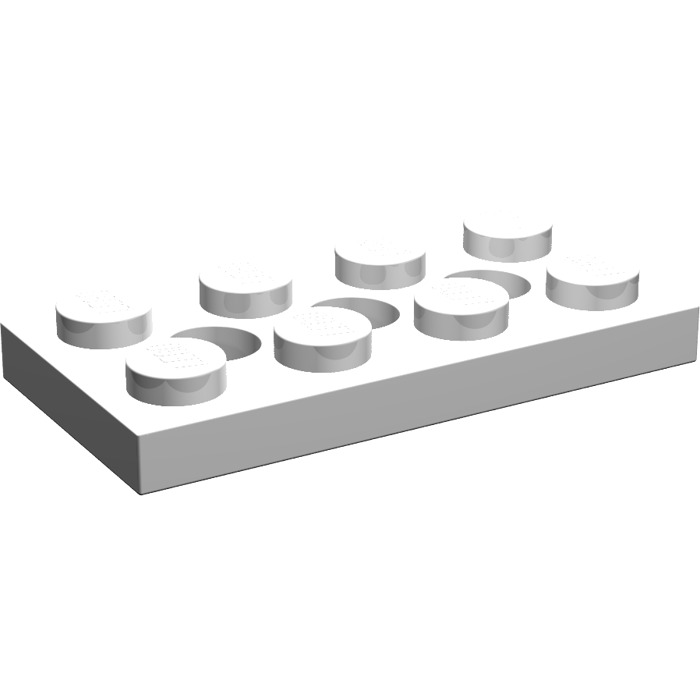 LEGO White Technic Plate 2 x 4 with Holes (3709) | Brick Owl - LEGO ...