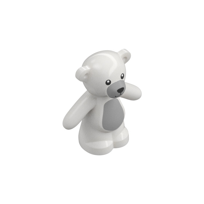 LEGO White Teddy Bear with Gray Muzzle and Stomach (98382 / 111684 ...