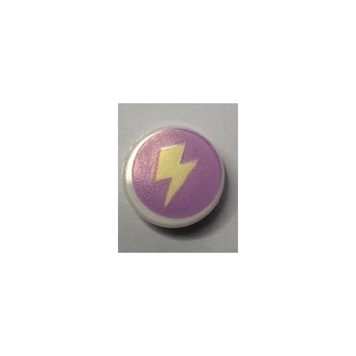LEGO White Tile 1 x 1 Round with Lightning Bolt (35380) | Brick Owl ...