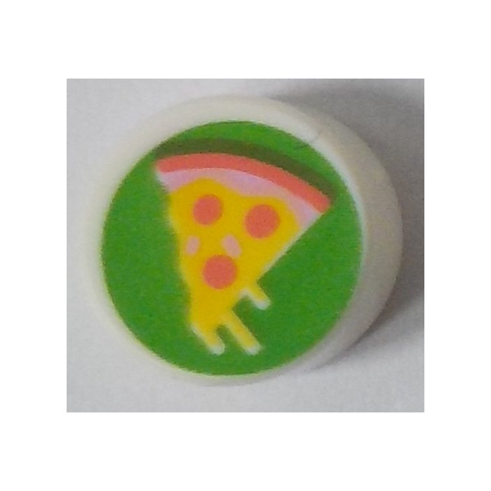 LEGO White Tile 1 x 1 Round with Pizza Slice (35380) | Brick Owl - LEGO ...