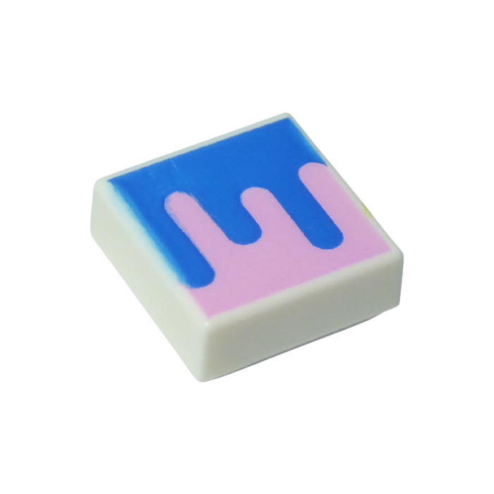 LEGO Tile 1 x 1 with Blue and Pink with Groove (3070) | Brick Owl