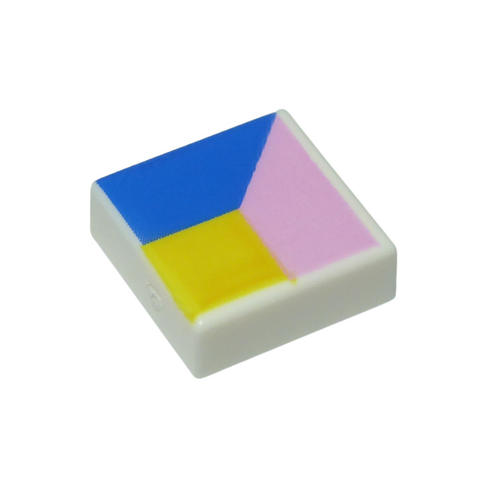 LEGO Tile 1 x 1 with Blue, Yellow and Pink with Groove (3070) | Brick ...
