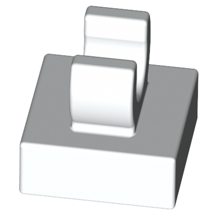 LEGO White Tile 1 x 1 with Clip (Raised "C") (15712 / 44842) | Brick ...