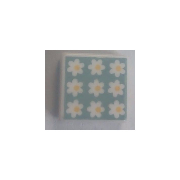 LEGO Tile 1 x 1 with Daisy Flowers with Groove (3070) | Brick Owl ...
