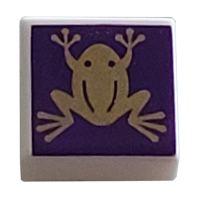 LEGO Tile 1 x 1 with Gold Frog with Groove (3070) | Brick Owl