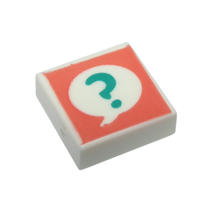LEGO White Tile 1 x 1 with Question Mark with Groove (3070) | Brick Owl ...