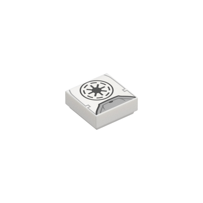 LEGO White Tile 1 x 1 with Republic Logo with Groove (3070 / 100514 ...