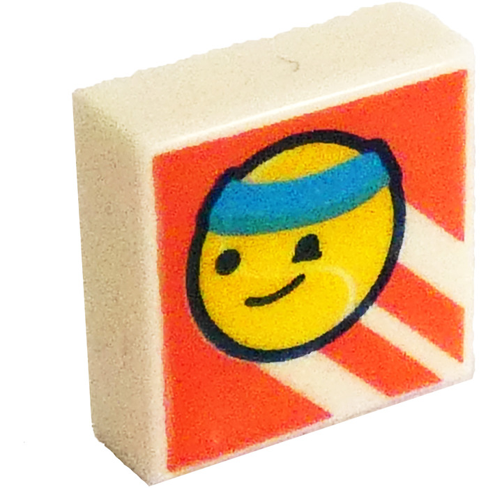 LEGO Tile 1 x 1 with Yellow Tennis Ball with Face with Groove (3070 ...
