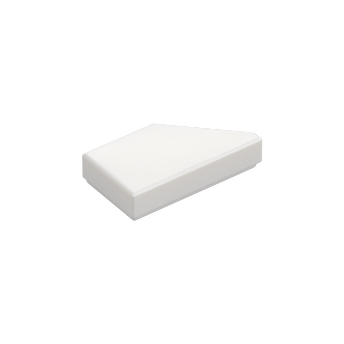 LEGO White Tile 1 x 2 45° Angled Cut Left (5091) | Brick Owl - LEGO ...