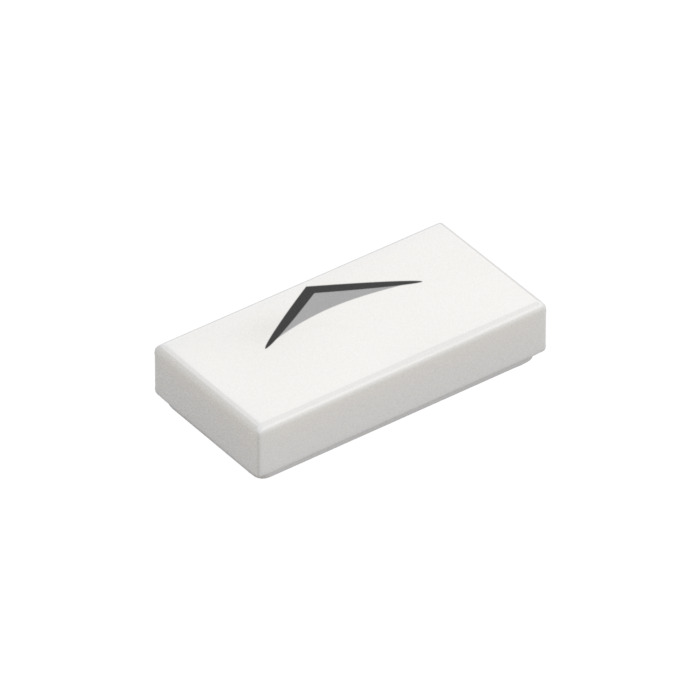 LEGO White Tile 1 x 2 with Drift Nose with Groove (3069) | Brick Owl ...