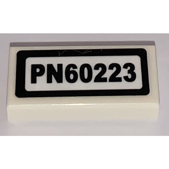 LEGO Tile 1 x 2 with License Plate PN60223 Sticker with Groove (3069 ...