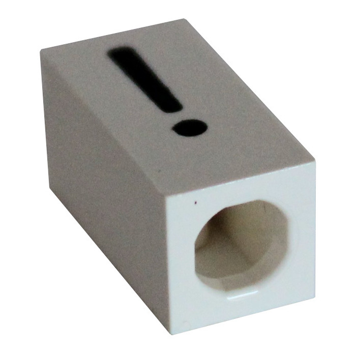 LEGO Tile 1 x 2 x 5/6 with Stud Hole in End with Black ...