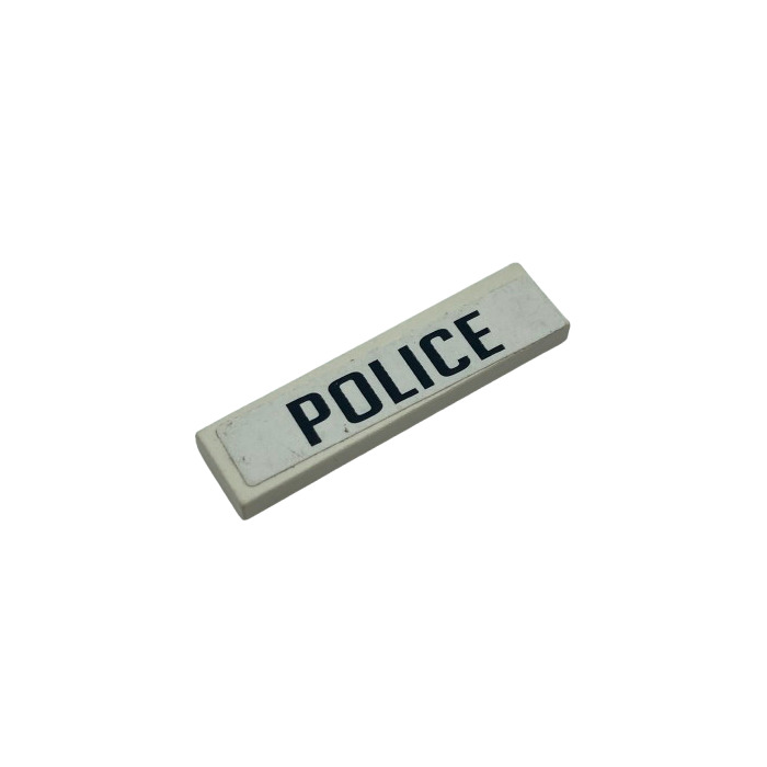 LEGO Tile 1 x 4 with Black POLICE Sticker | Brick Owl - LEGO Marketplace