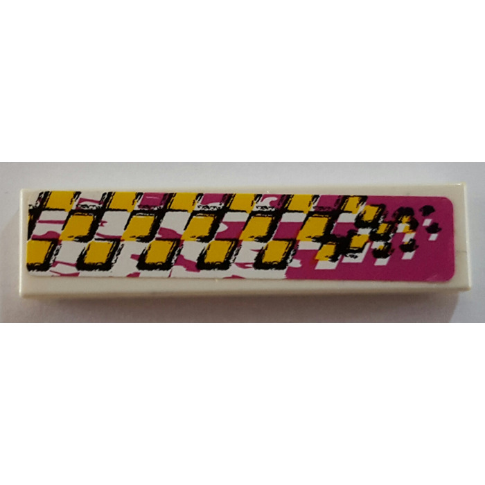 LEGO Tile 1 x 4 with Checkered Left 8131 Sticker (2431) | Brick Owl ...