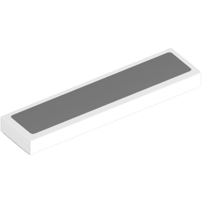 LEGO Tile 1 x 4 with Mirror Sticker (2431) | Brick Owl - LEGO Marketplace