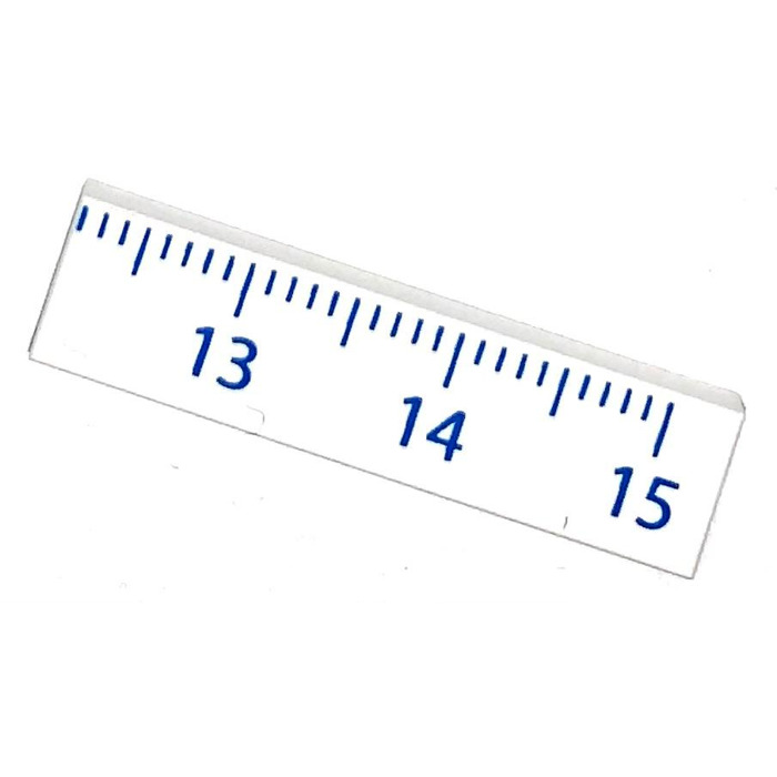 LEGO White Tile 1 x 4 with Ruler cm 12.2 - 15 (2431) | Brick Owl