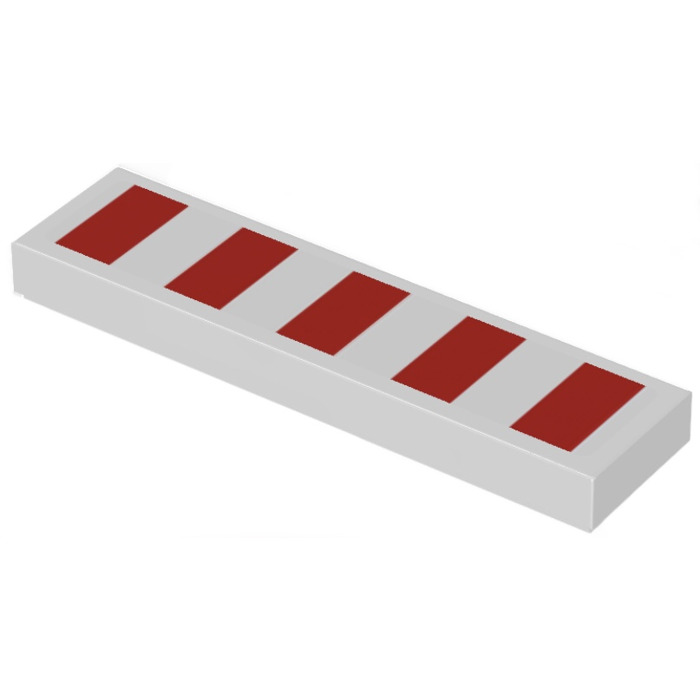 LEGO Tile 1 x 4 with Thick Red Stripes Sticker (2431) | Brick Owl ...