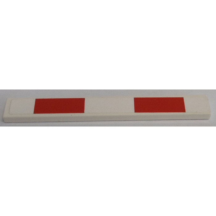 LEGO Tile 1 x 8 with Red Bars Sticker (4162) | Brick Owl - LEGO Marketplace