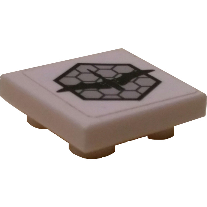 LEGO White Tile 2 x 2 Inverted with Pteranodon/Bio Symbol Sticker ...