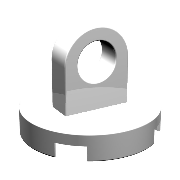 LEGO White Tile 2 x 2 Round (Thin Lifting Ring, "X" Bottom) (2376 ...
