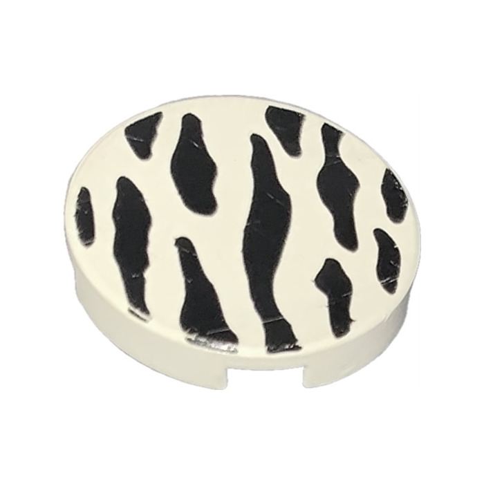 LEGO Tile 2 x 2 Round with Zebra Stripes with "X" Bottom (4150 / 81631 ...