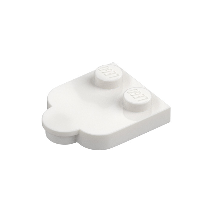 LEGO White Tile 2 x 2 with Curved Edge and Two Studs (5518) | Brick Owl
