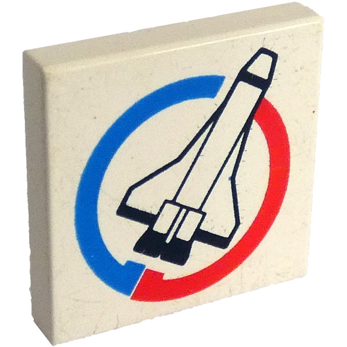 LEGO Tile 2 x 2 with Launch Command Shuttle with Groove (3068) | Brick Owl