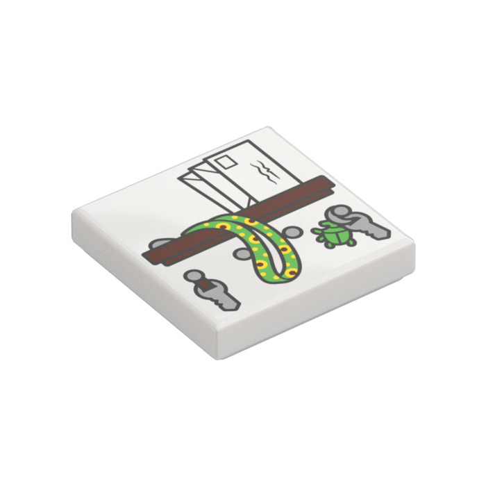LEGO Tile 2 x 2 with Letters and Disability Lanyard with Groove (3068 / ...
