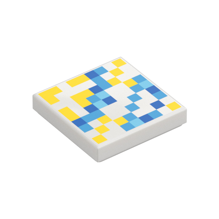 LEGO White Tile 2 x 2 with Minecraft White Glazed Terracotta with ...