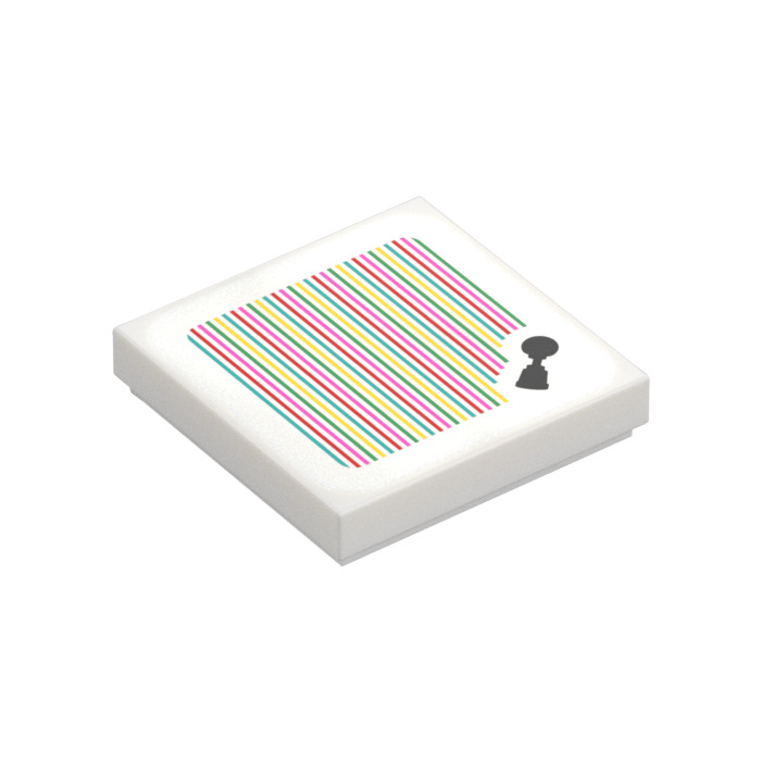 LEGO Tile 2 x 2 with Super Mario Scanner Code Horn with Groove (3068 ...