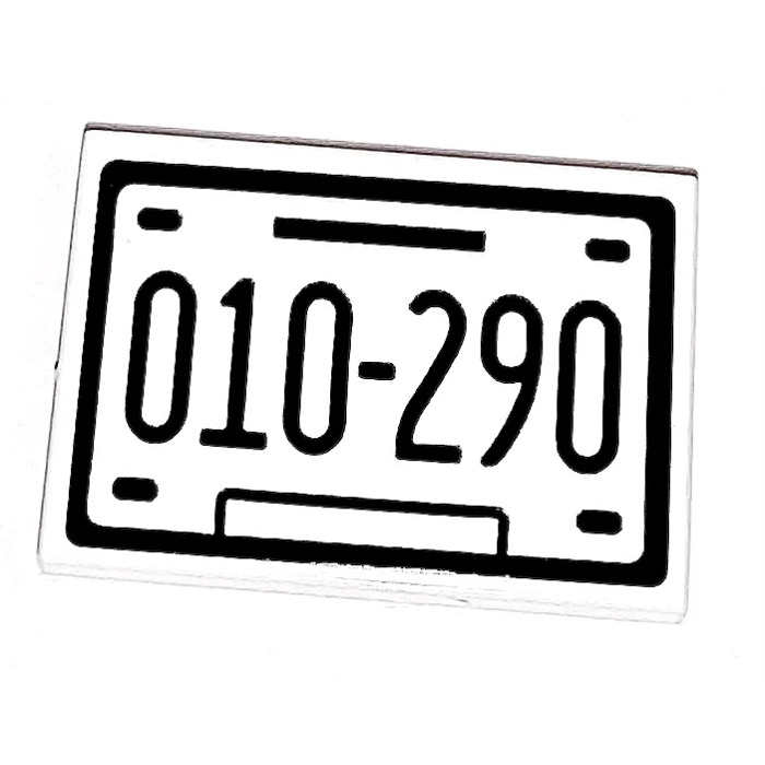 LEGO Tile 2 x 3 with 010-290 License Plate Sticker (26603) | Brick Owl ...