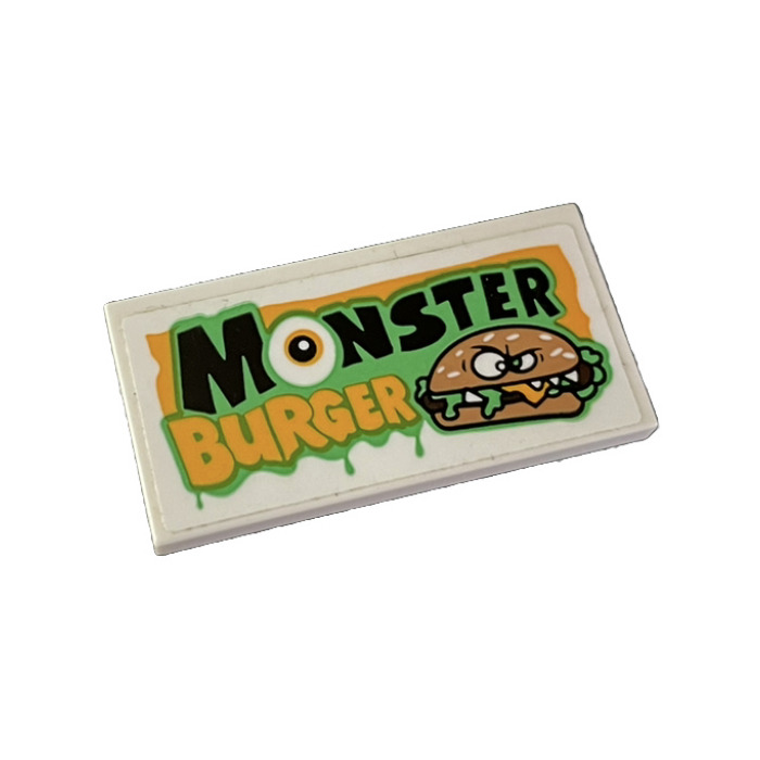 LEGO Tile 2 x 4 with Monster Burger Sticker (87079) | Brick Owl - LEGO ...