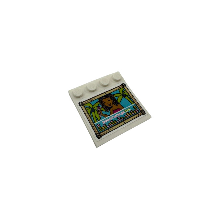 LEGO Tile 4 x 4 with Studs on Edge with Andrea Minifigure Holding ...