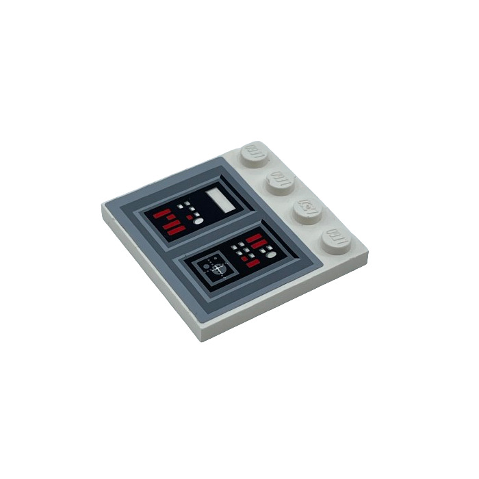 LEGO Tile 4 x 4 with Studs on Edge with SW Imperial Star Destroyer ...