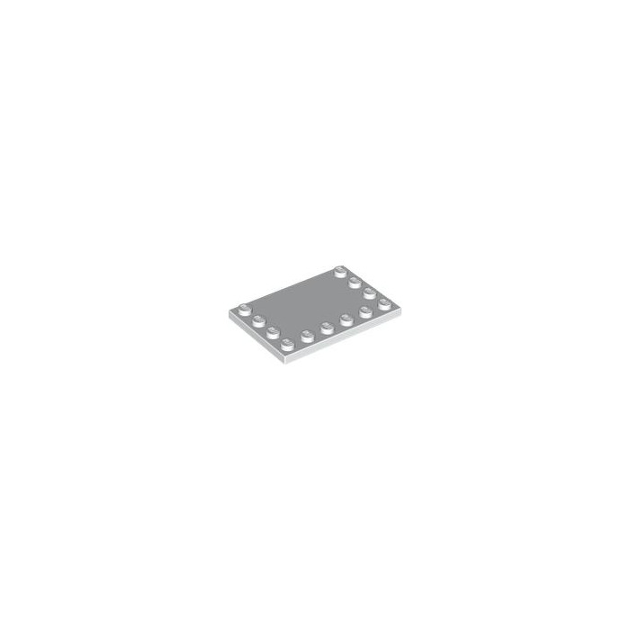 LEGO White Tile 4 x 6 with Studs on 3 Edges (6180) | Brick Owl - LEGO ...